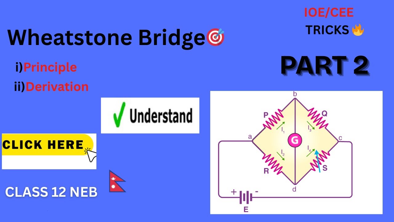 Electric Circuit Class 12 NEB 🇳🇵|| Part 2 | Wheatstone Bridge ...
