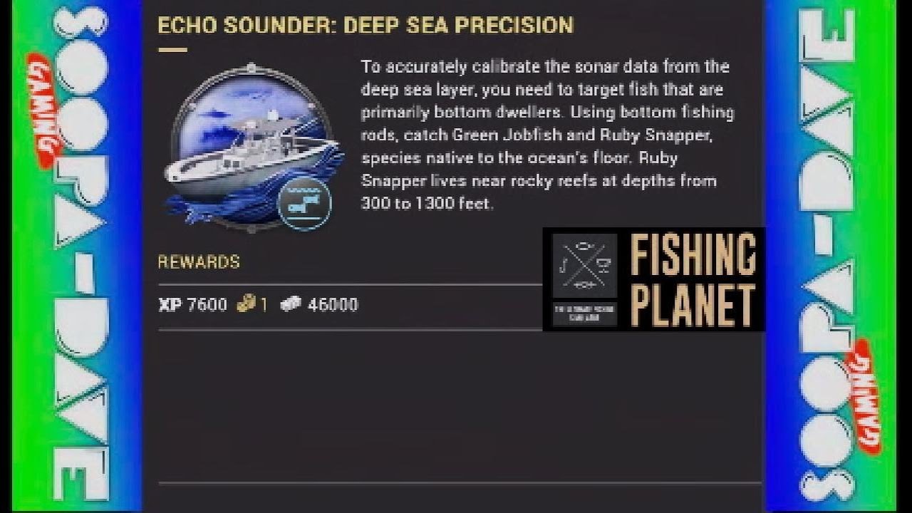 Fishing Planet Echo Sounder Deep Sea Precision Maintenance Adventures Mission Guide - YouTube