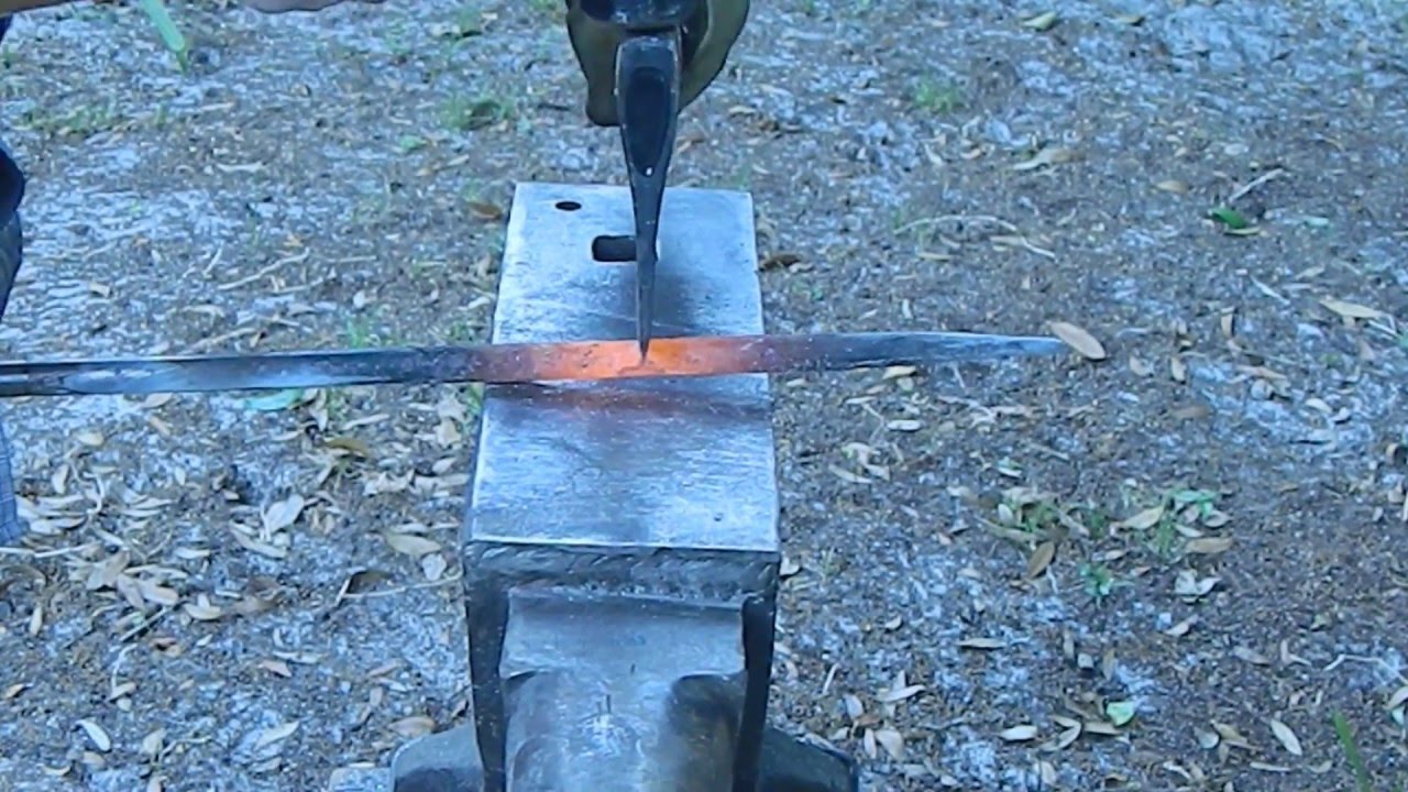 Forging A Center Hole Punch And Chisel - YouTube