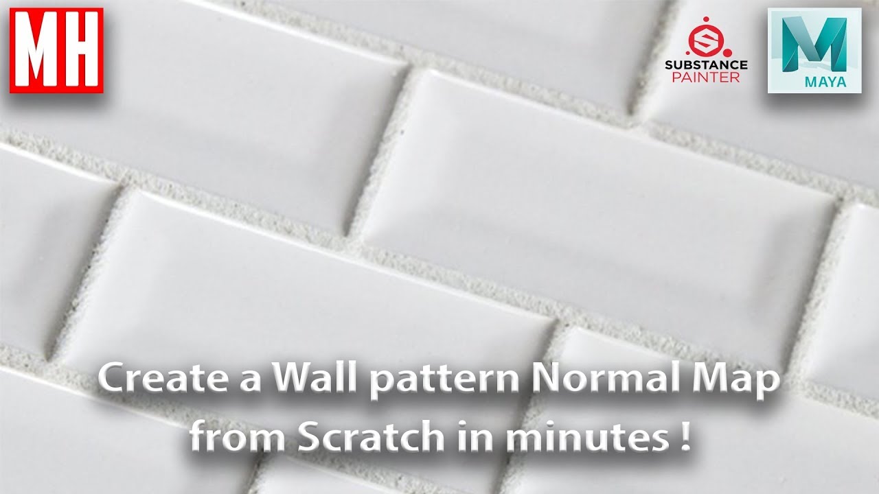 Create a Wall pattern Normal map from scratch in minutes - YouTube
