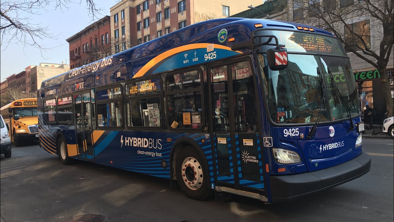 MTA new flyer XDE40 Excelsior HYBRID #9425 m116 bus - YouTube