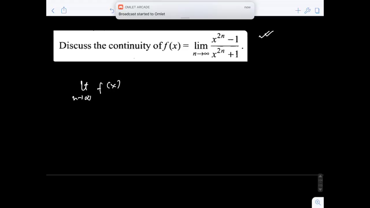 Illustration 1 || Continuity of functions involving constant ^ infinity ...