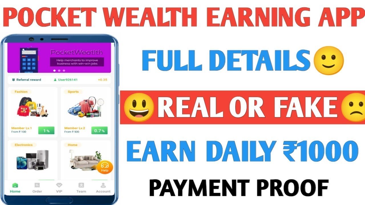 Pocket Wealth App Payment Proof Pocket Wealth App Real Or Fake New Task ...