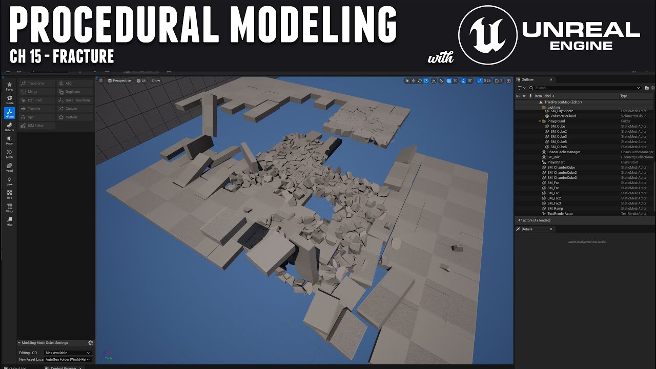 Procedural Modeling with Unreal 5 - Ch 15 Fracture Mode - YouTube