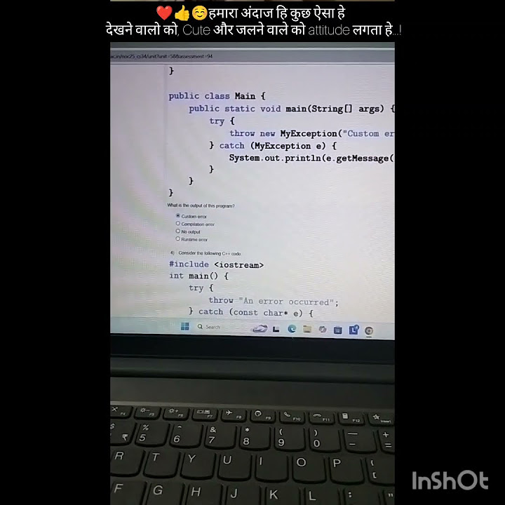 Fundamental object oriented programming assignment 6 solutions nptel - YouTube