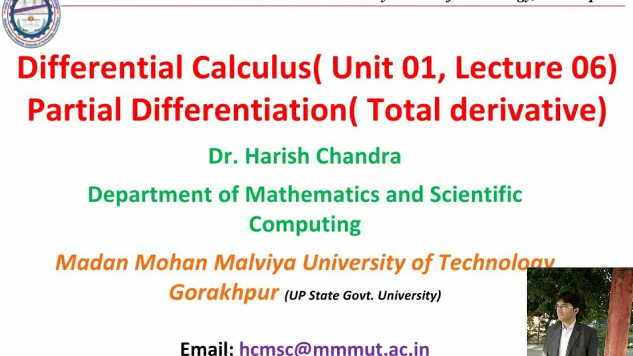 Differential Calculus | Partial Differentiation | Total derivative ...