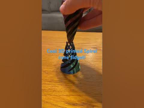 Awesome 3D printed cone fidget! #3dprinting #spiral - YouTube