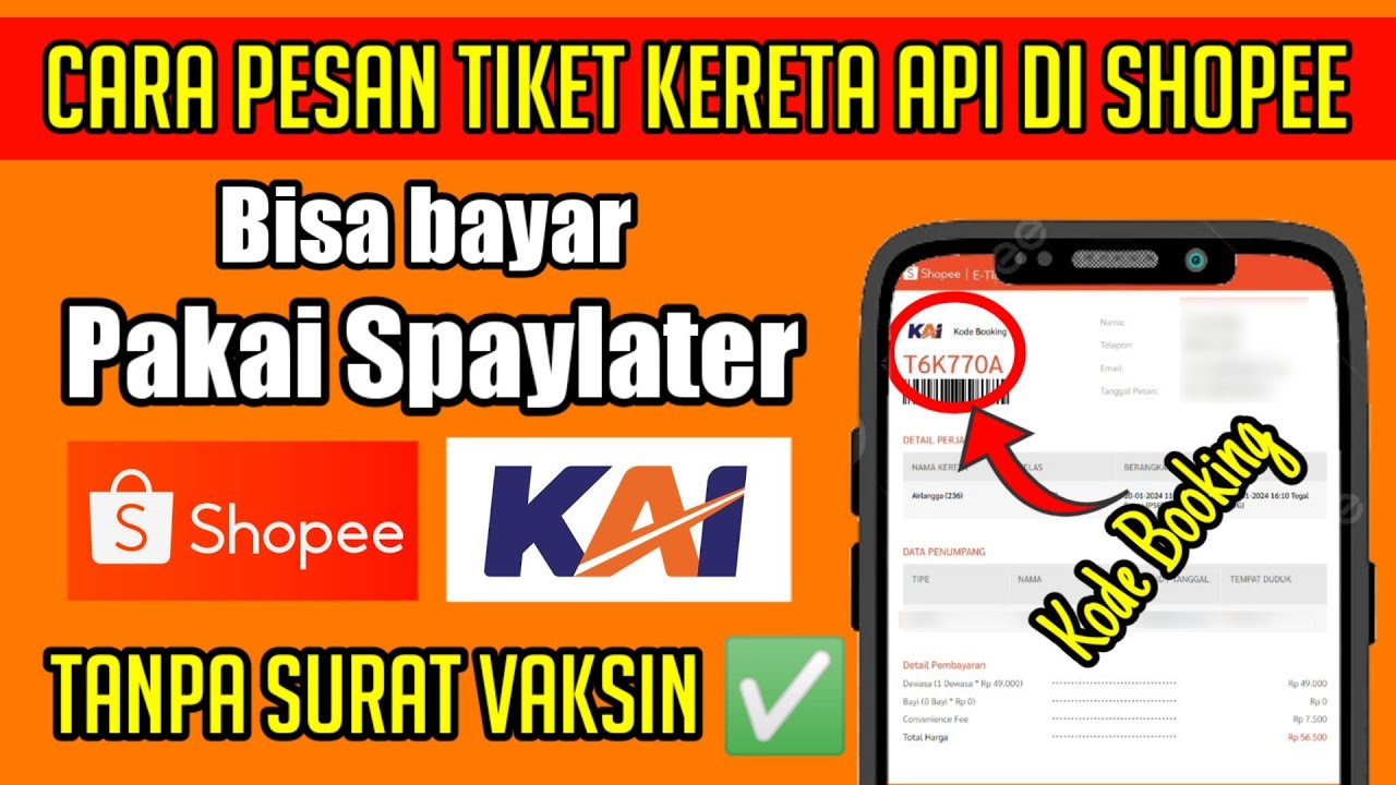 Cara Pesan Tiket Kereta Api di Shopee Lengkap!! | Mudah, Kode Booking ...