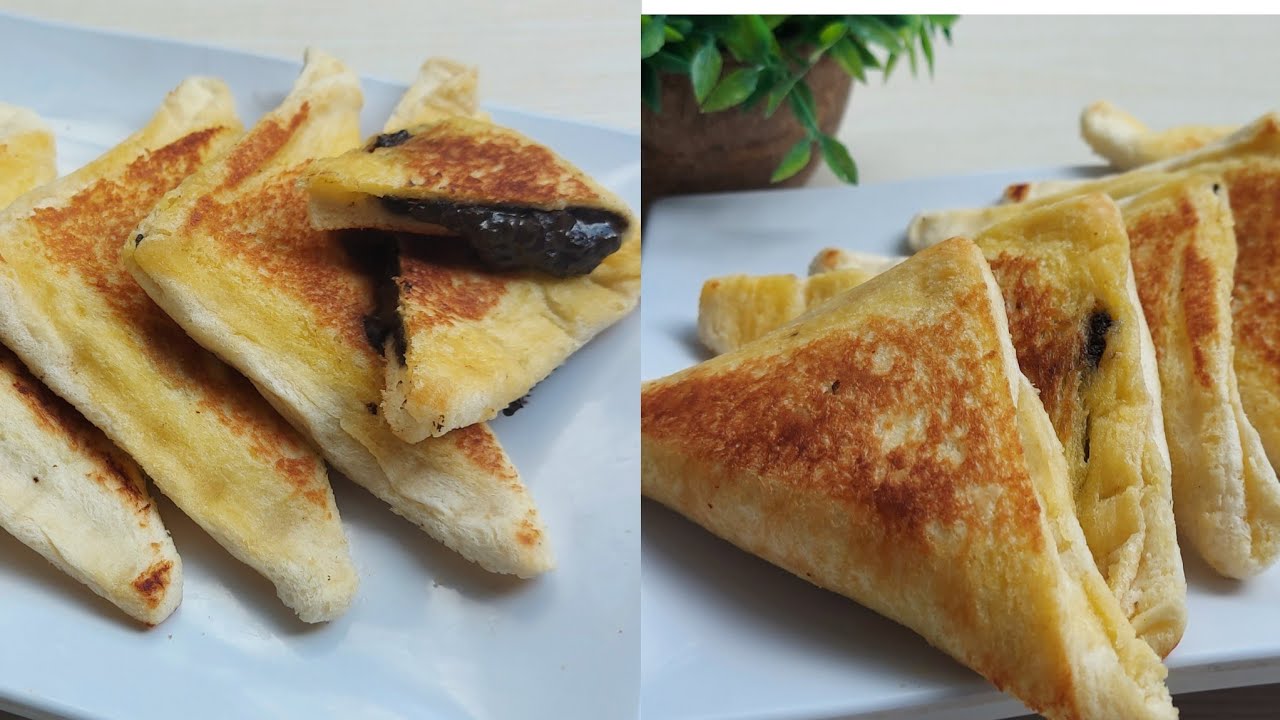 Roti Bakar Teflon Coklat Lumer,Bekal Sekolah Kesukaan Anak - YouTube