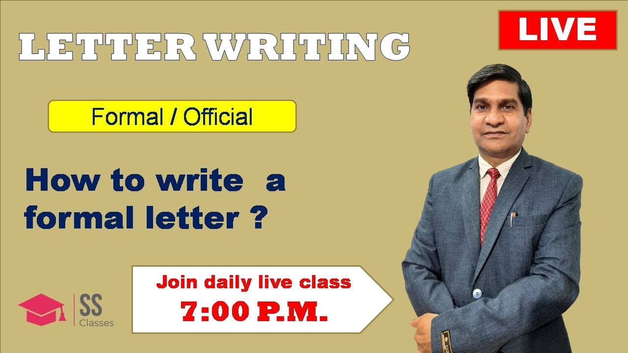 Letter Writing (Formal ) - YouTube