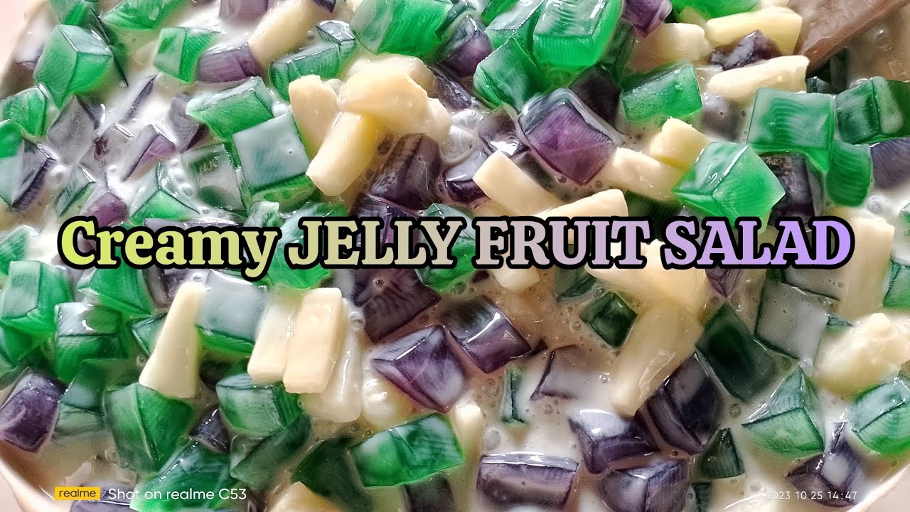 JELLY FRUIT SALAD! Affordable and creamy gelatin salad. Pineapple tidbits, Gulaman and 2 in 1 ...