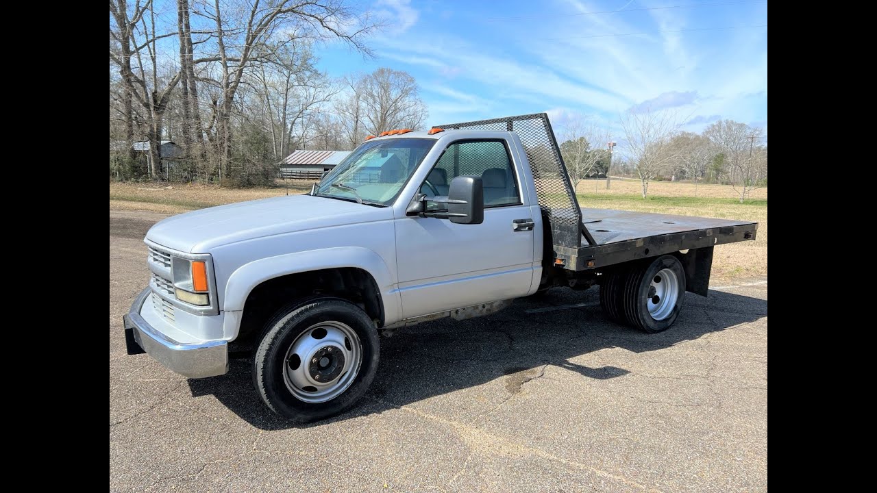 1996 Chevrolet C3500 Regular Cab 2WD Flatbed Dually VN5895 Lot#183 ...