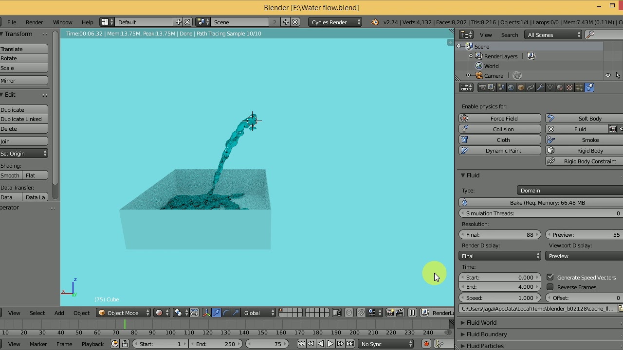Blender tutorial in water file make to easy. - YouTube