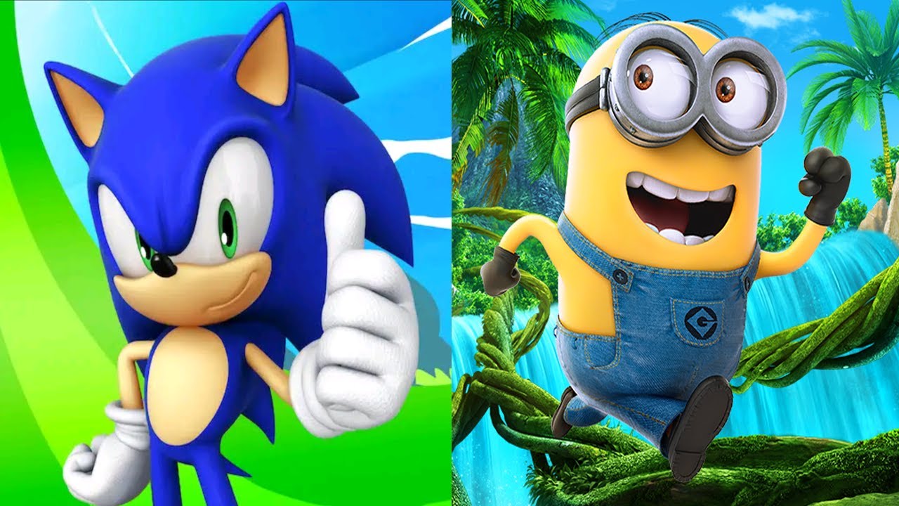 Sonic Dash VS Minion Rush Gameplay (Android,iOS) - Part 1 - YouTube