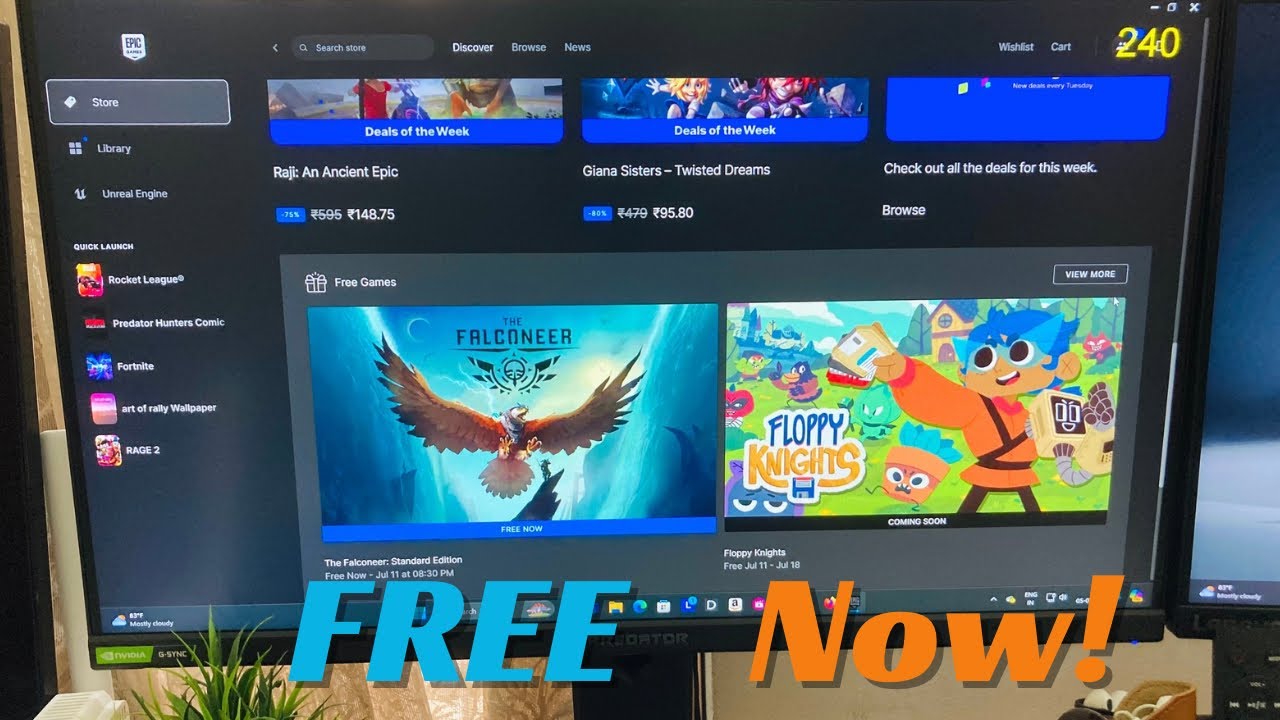 Claiming The Falconeer PC Game *FREE* from Epic Games Store 🔥 - YouTube