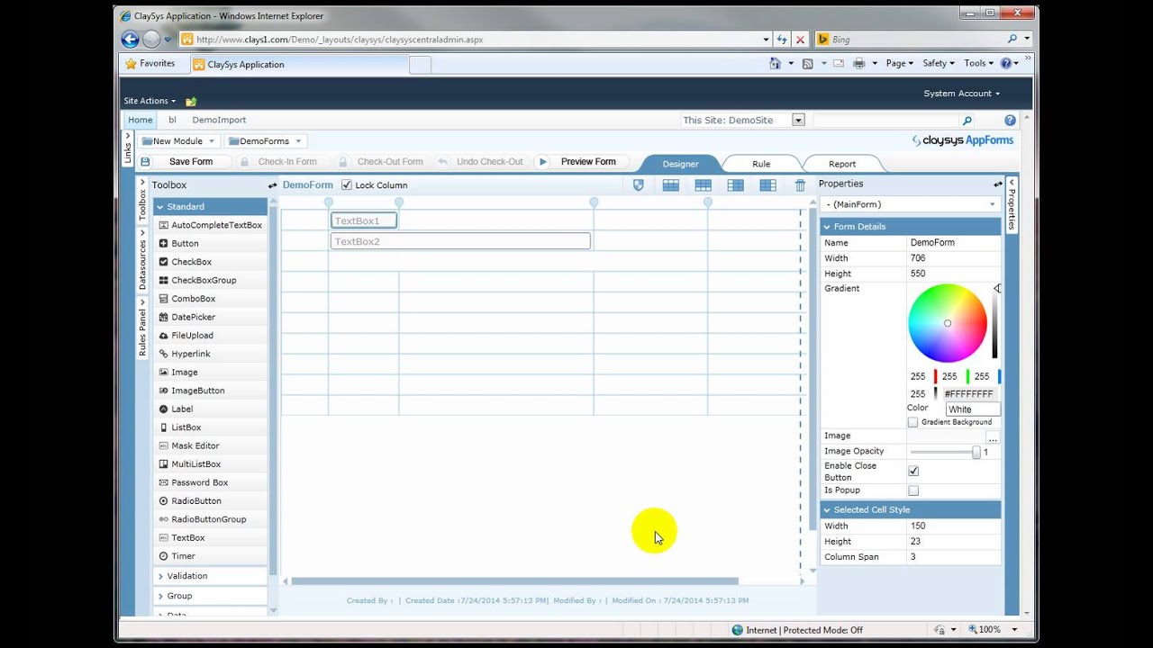 Working with the AppForms Designer - YouTube