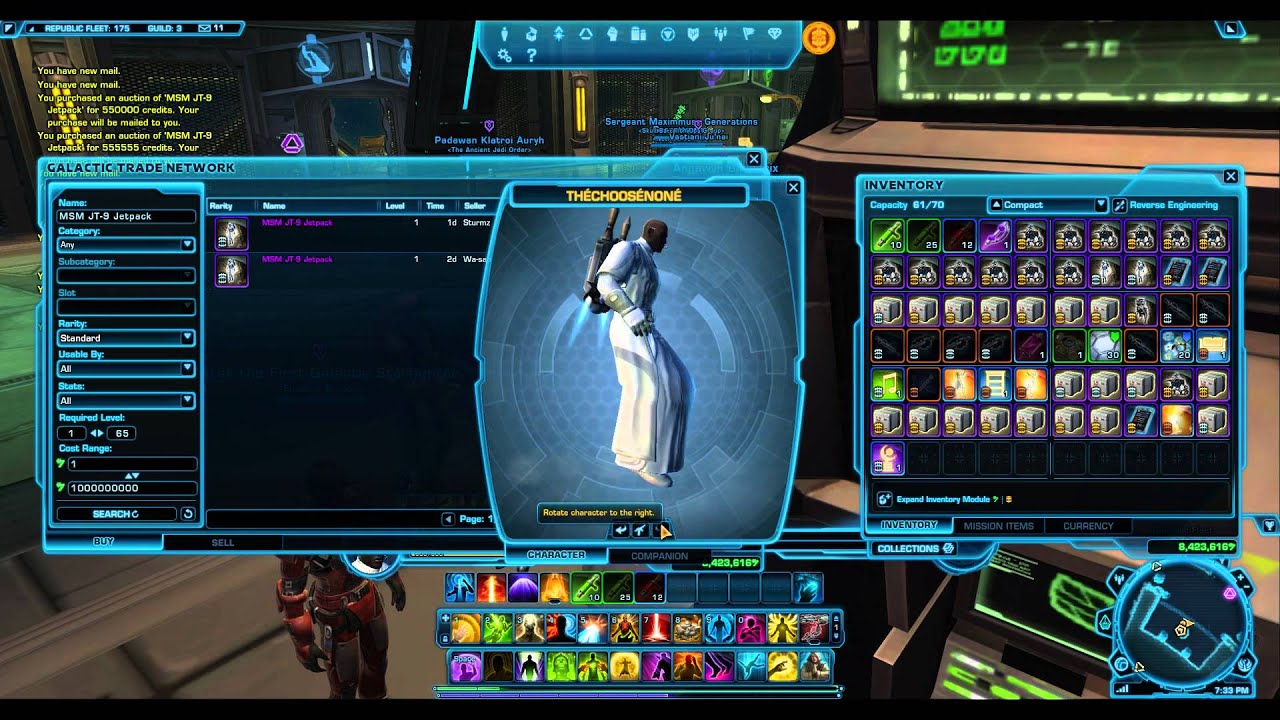 Swtor Buying every jetpack mount off the GTN - YouTube