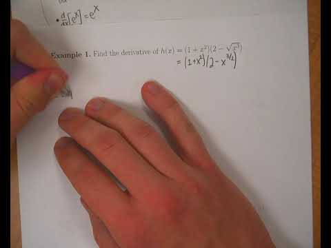 Purdue MATH 16010 Lesson 9-Product Rule - YouTube