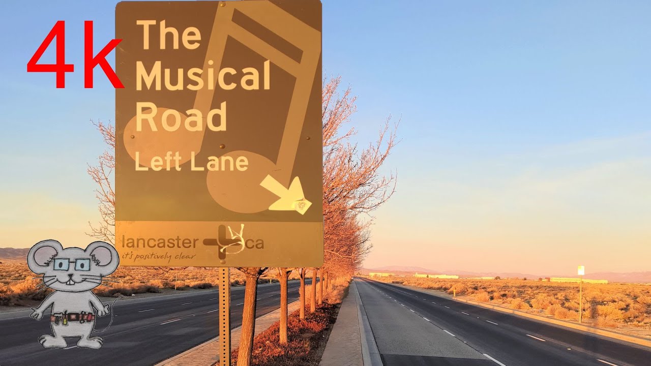 Musical Road in Lancaster, California in 8K - YouTube