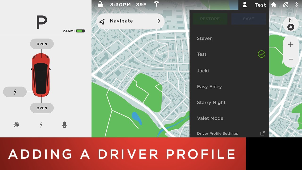 Tesla Model 3 Quick Video | Creating A Driver Profile - YouTube