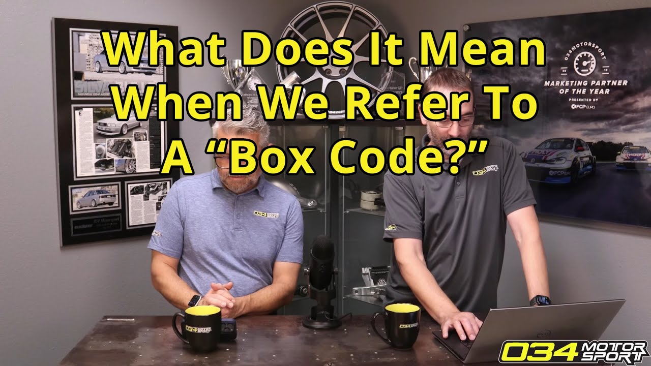 What Does "Box Code" mean in Tuning? | 034Motorsport FAQ - YouTube