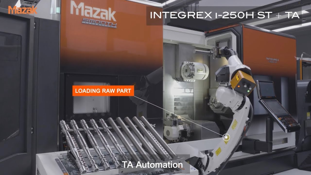 Mazak Integrex i-250H ST mit Roboter | Dreh-Fräszentrum - YouTube