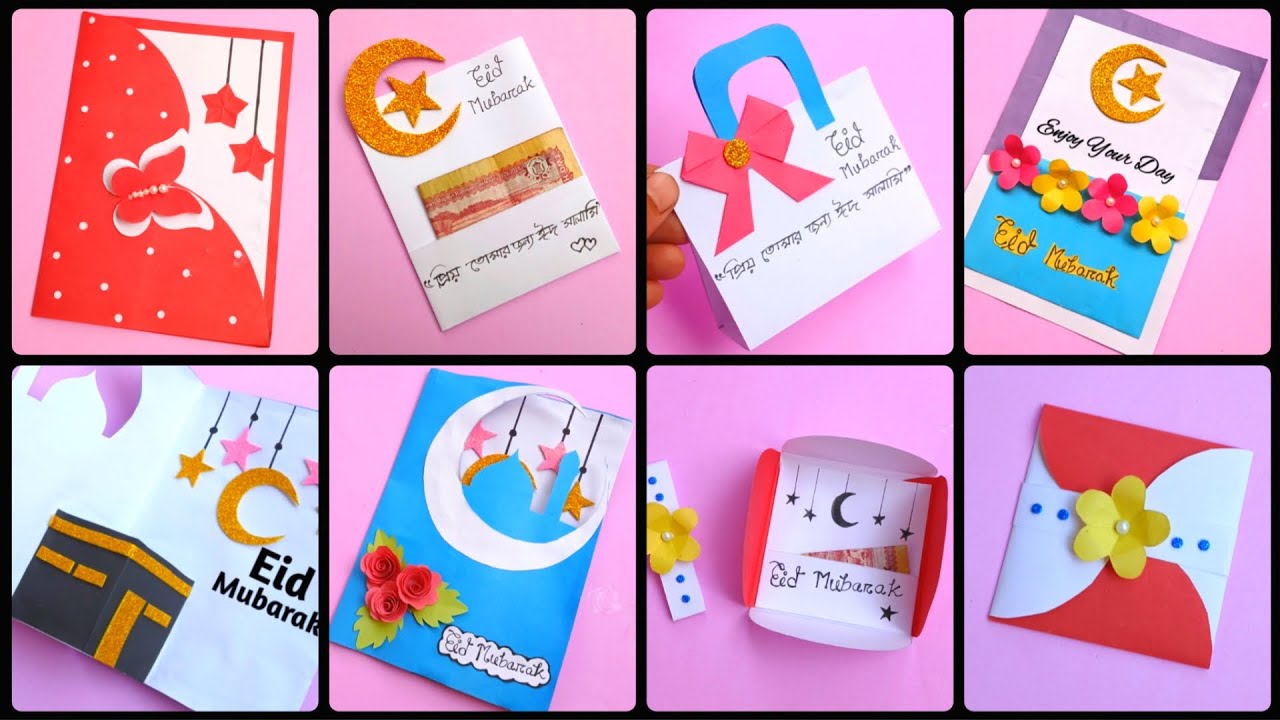 How to make eid card | Origami last minutes eid card | DIY eid card ...