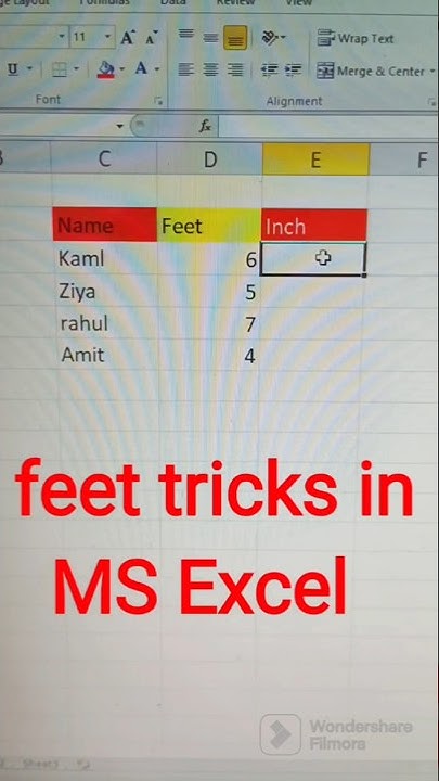 converted feet into inch in excel| #excel #inch #feet #shorts - YouTube