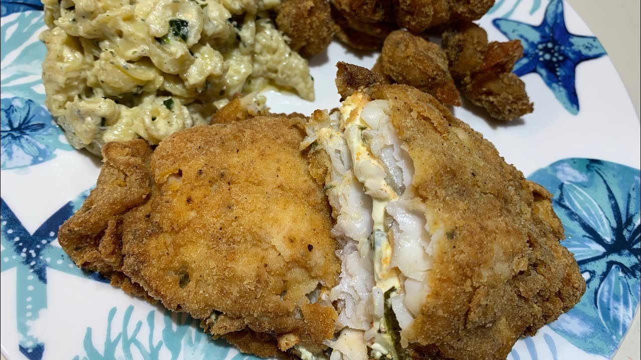 DEEP FRIED STUFFED CATFISH 🍛🍛 #JUMBOSHRIMP #CREAMYPASTA - YouTube