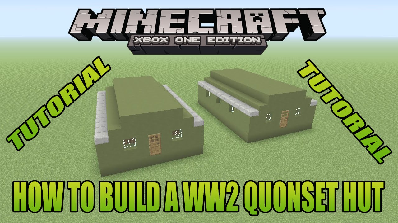 Minecraft Xbox Edition Tutorial How To Build A WW2 Quonset hut - YouTube