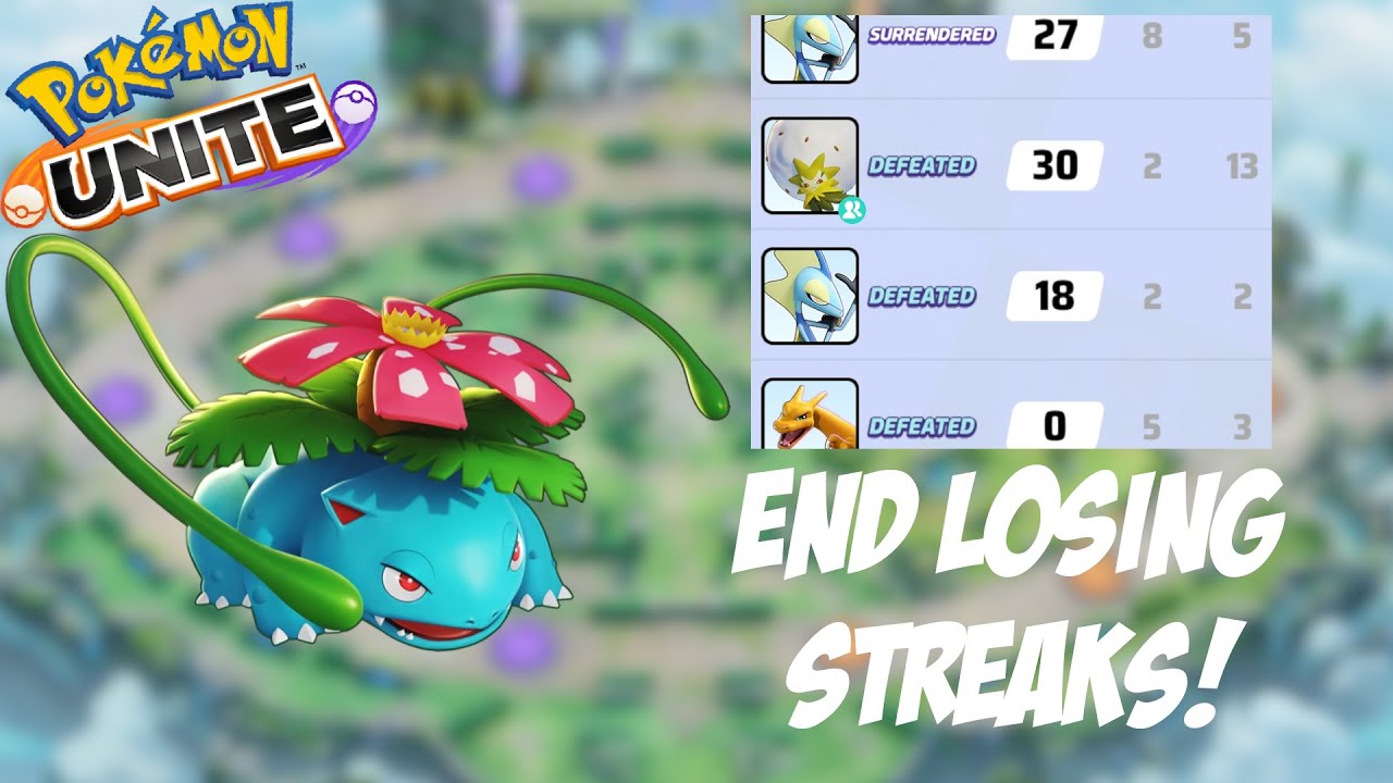 Lane Venusaur BREAKS my LOSING Streak in Pokemon Unite - YouTube