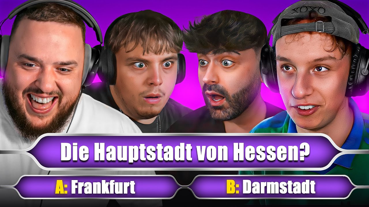 Quizshow, ABER jede Frage wird SCHWERER!🧐 mit Reeze, Hugo, Kroko und ...