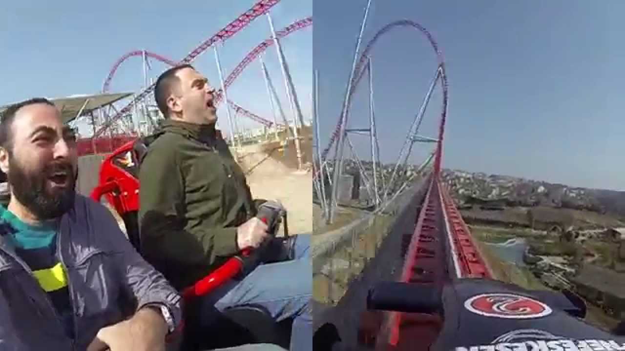Vialand Nefeskesen Roller Coaster Full Ride (Double GoPro Shooting ...