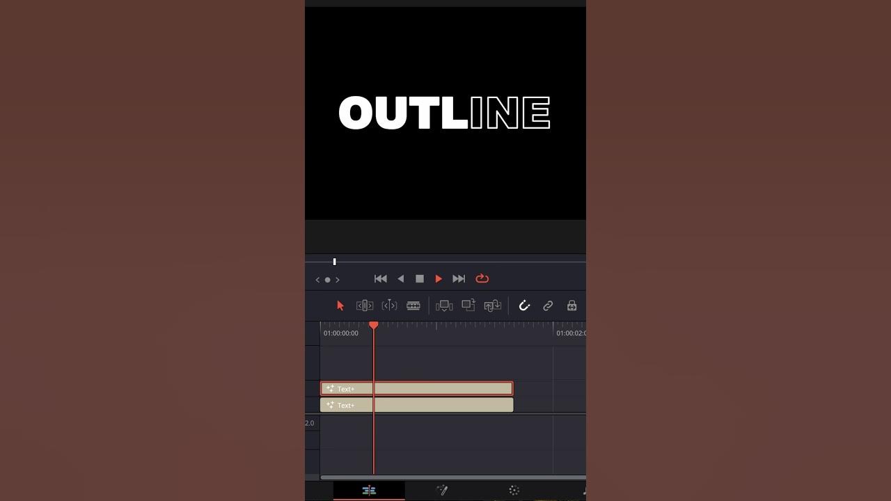 Outline text animation in DaVinci Resolve - YouTube