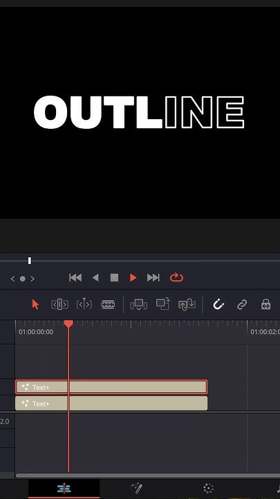 Outline text animation in DaVinci Resolve - YouTube
