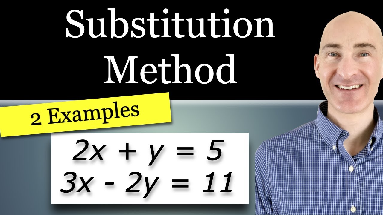 Using Substitution to Solve a System of 2 Linear Equations - YouTube