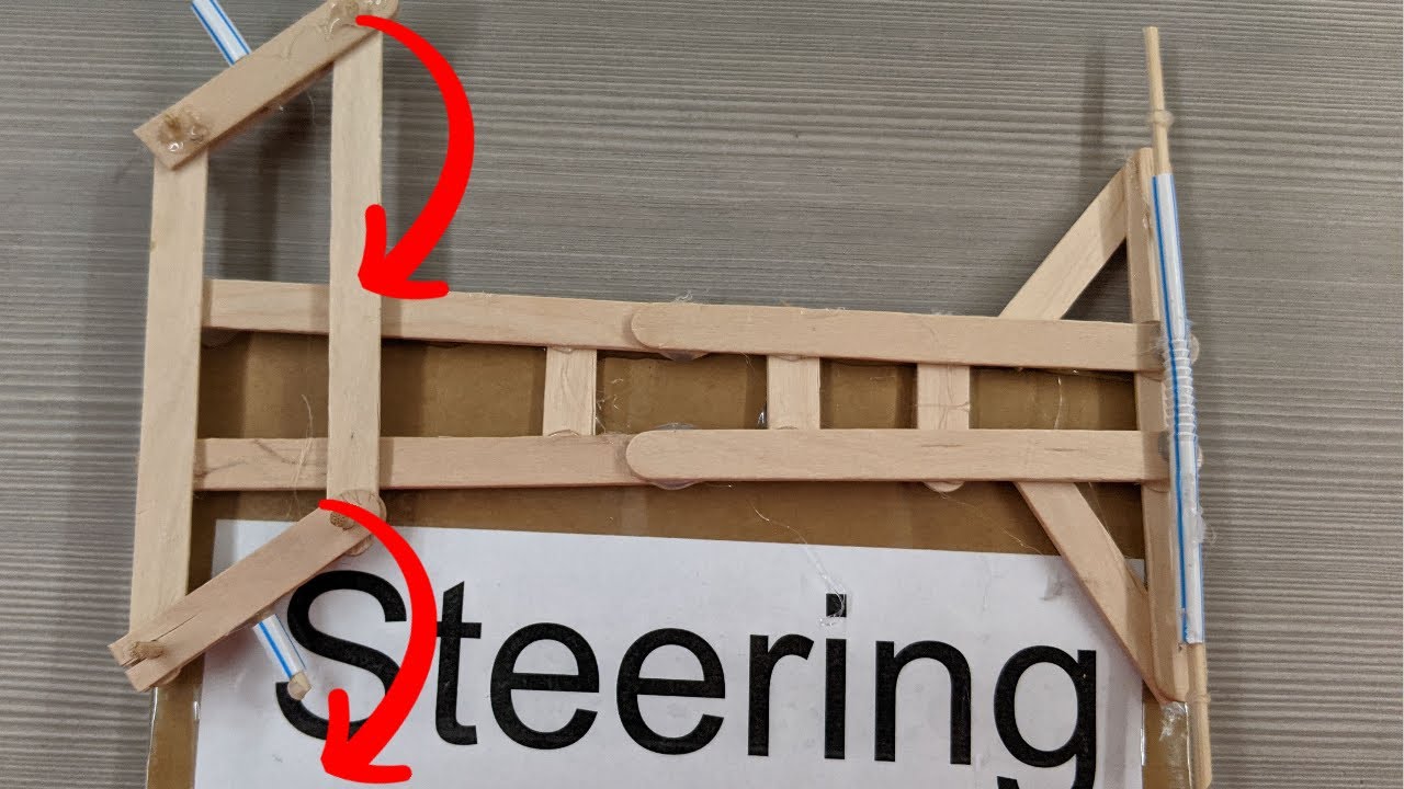Popsicle Stick Steering Mechanism - YouTube