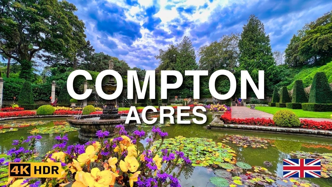 COMPTON ACRES - POOLE - Dorset - 4K walk with Captions - YouTube