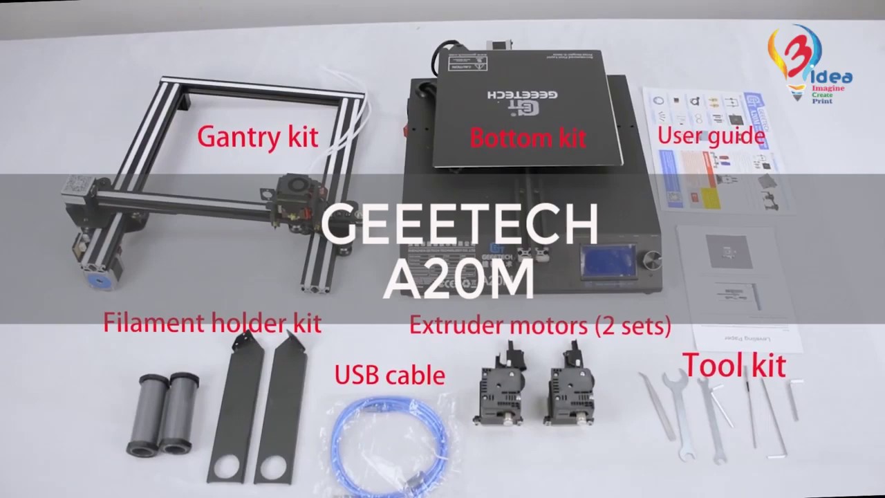 The #Geeetech #A20M a dual extrusion #3Dprinter - YouTube