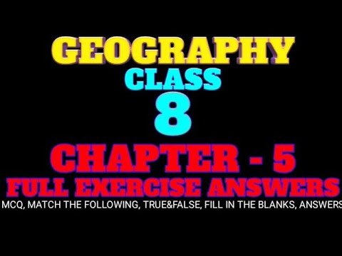 Class 8 Geography Chapter 5 Questions and Answers. - YouTube