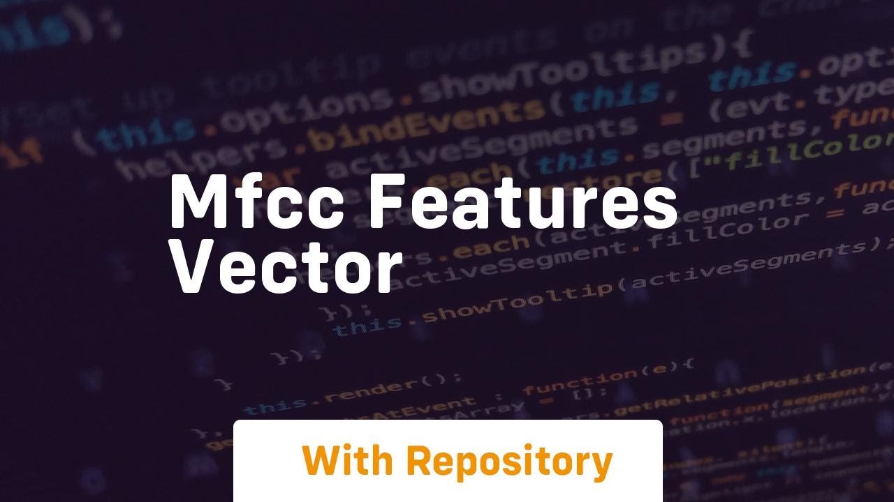 mfcc features vector - YouTube