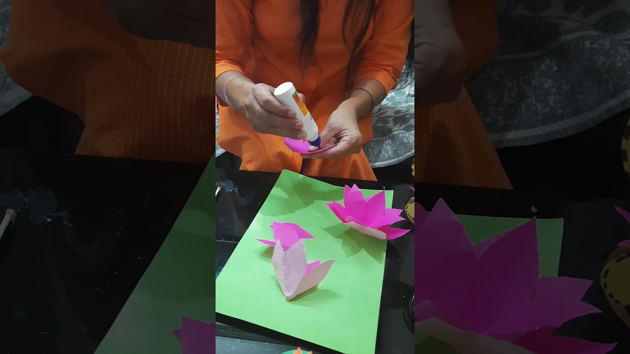 Floating Lotus activity-Paper Craft - YouTube