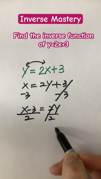 What is the first step of finding the inverse function? #inverse ...