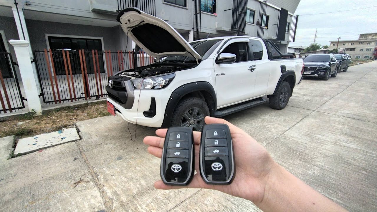 Toyota Revo ติดตั้งปุ่ม push start พร้อมรีโมท smart key - YouTube