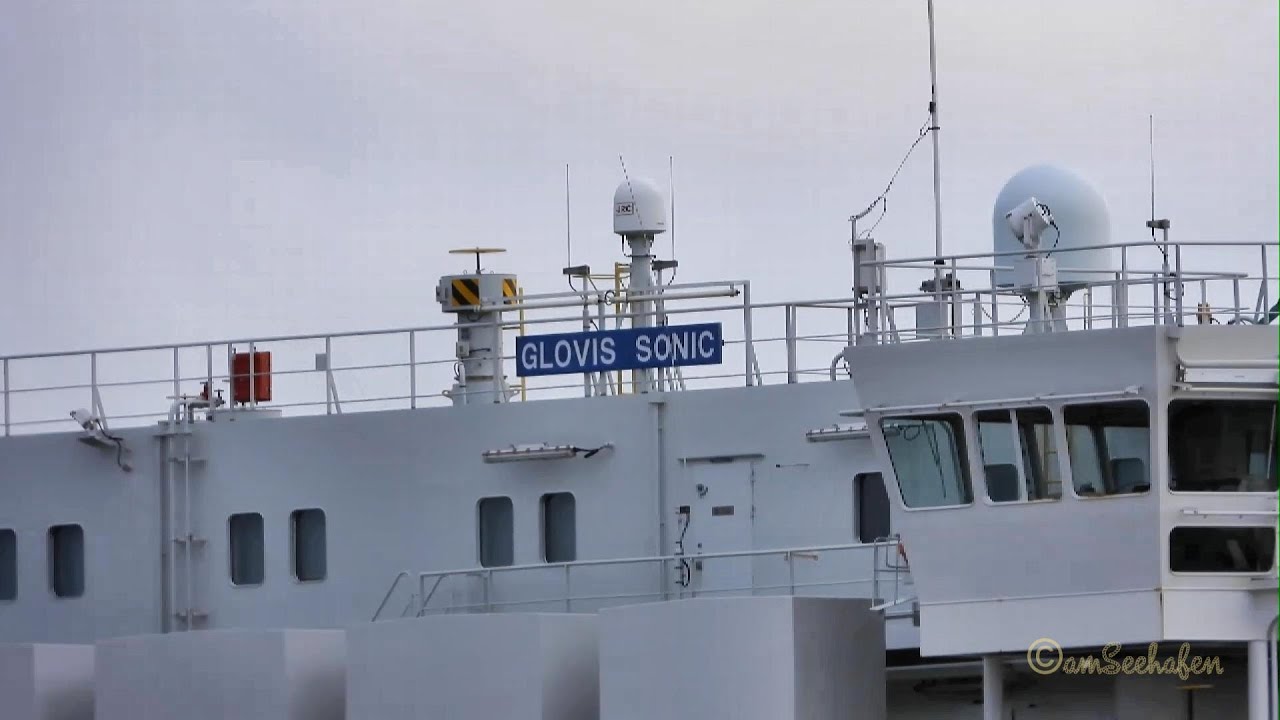 Autotransporter Auslauf GLOVIS SONIC RoRo car carrier outbound Emden ...