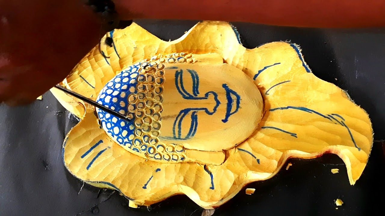 wood carving Buddha |wood making Buddha | Handicraft |Tutorial - YouTube