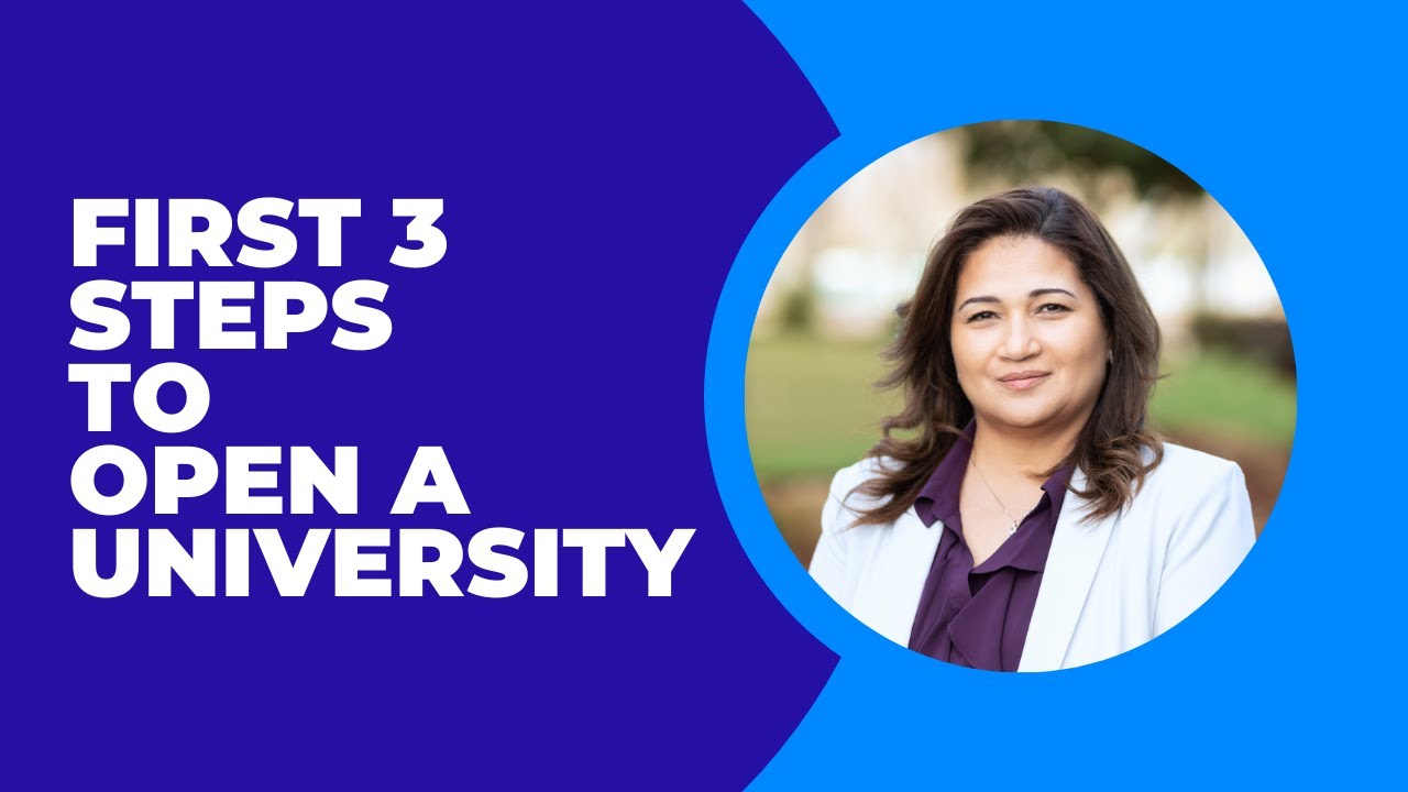 How do I open a university? The first three steps. - YouTube