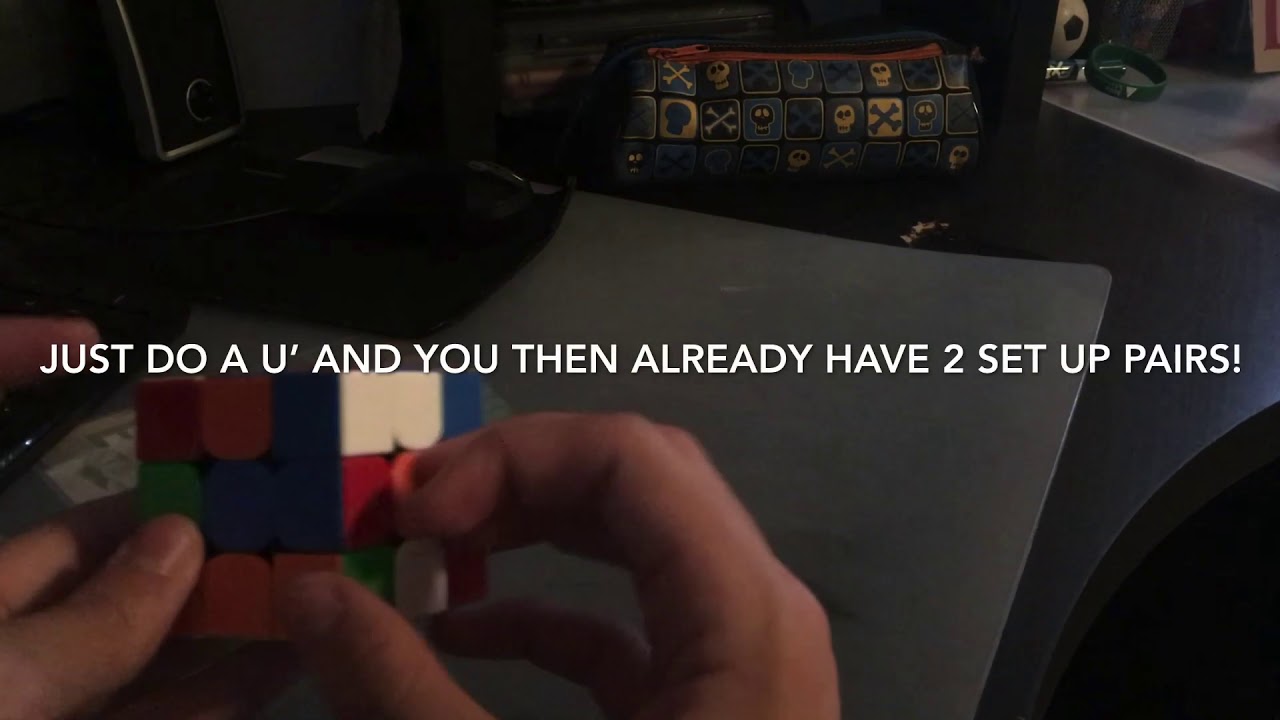 The luckiest scramble (x cross with 2 more pairs) 3x3 solve - YouTube