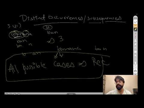 Dynamic Programming-26 | Distinct occurrences | Distinct Subsequences | GFG | LeetCode - YouTube