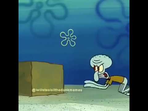 squidward finds the secret in the box - YouTube
